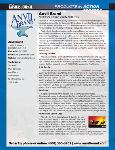 Products in Action, September/October 2016: Anvil brand