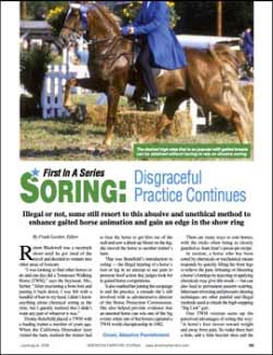 Soring (Part 1): Disgraceful Practice Continues -- Download