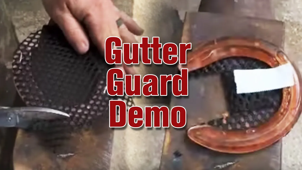 Farrier Demonstrates Using Gutter Guard on a Synthetic Shoe